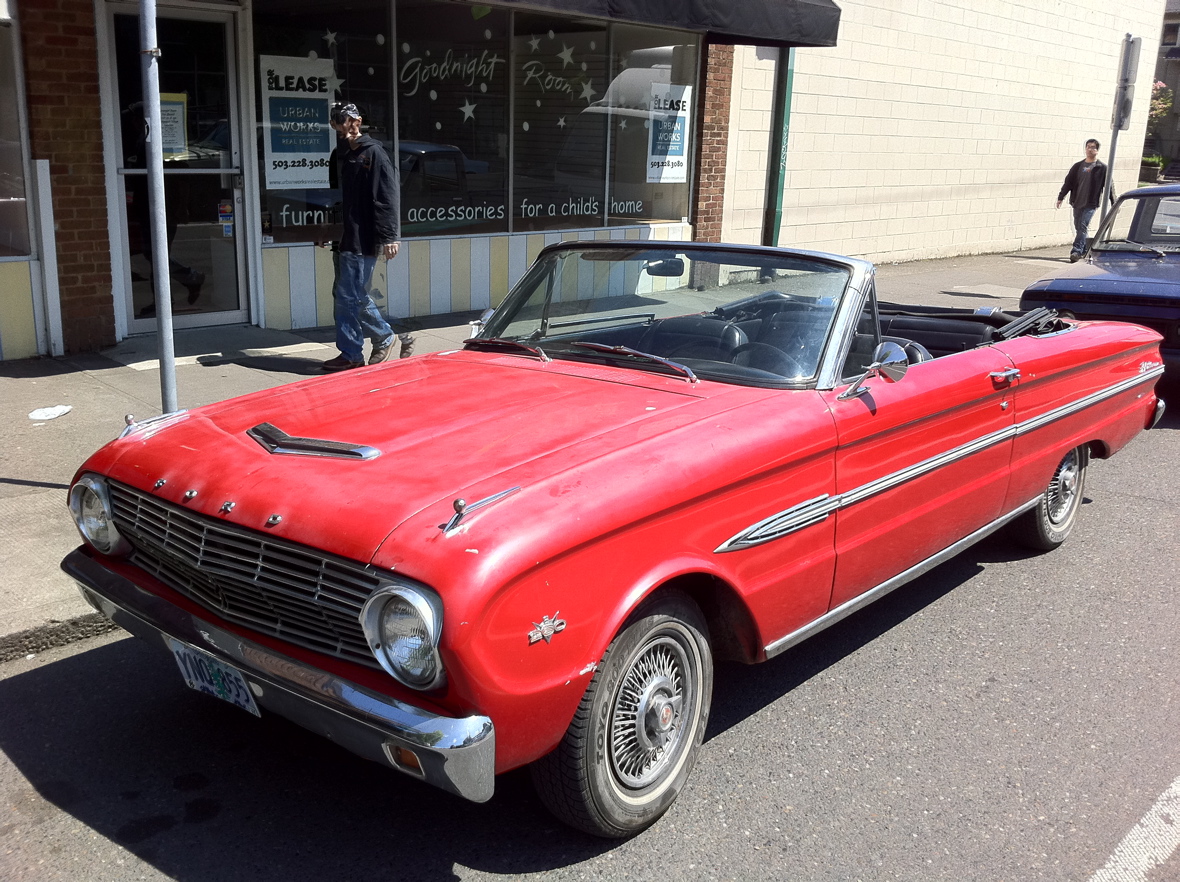OLD PARKED CARS.: 1963 Ford Falcon Futura Convertible.