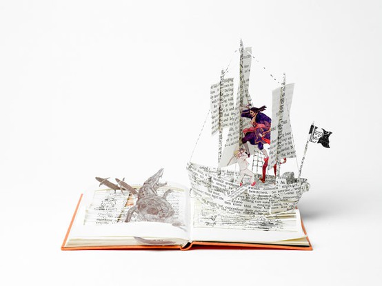 a spot of whimsy: book art.