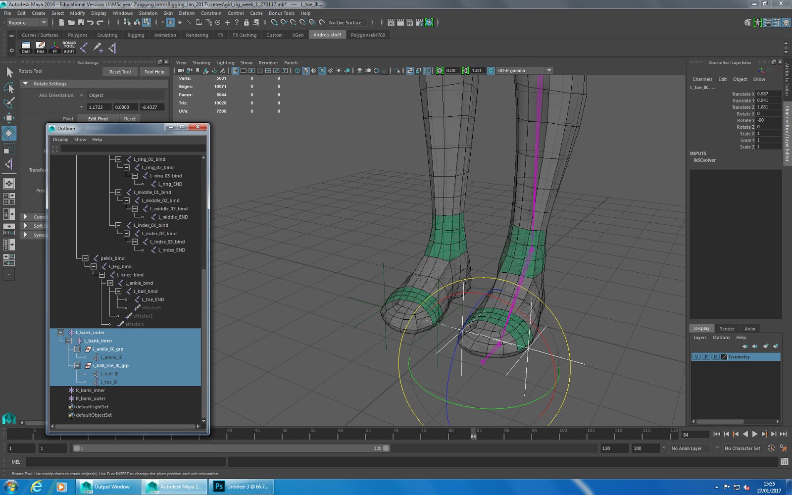 animatedcreativeandreamcswan: Maya Rigging: joint creation, and axis ...