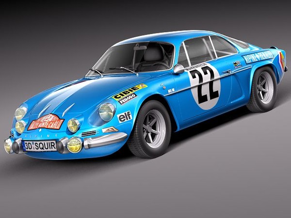 3D.ART.Reactor: 3D Model Renault Alpine A110 Rallye 1963-1974