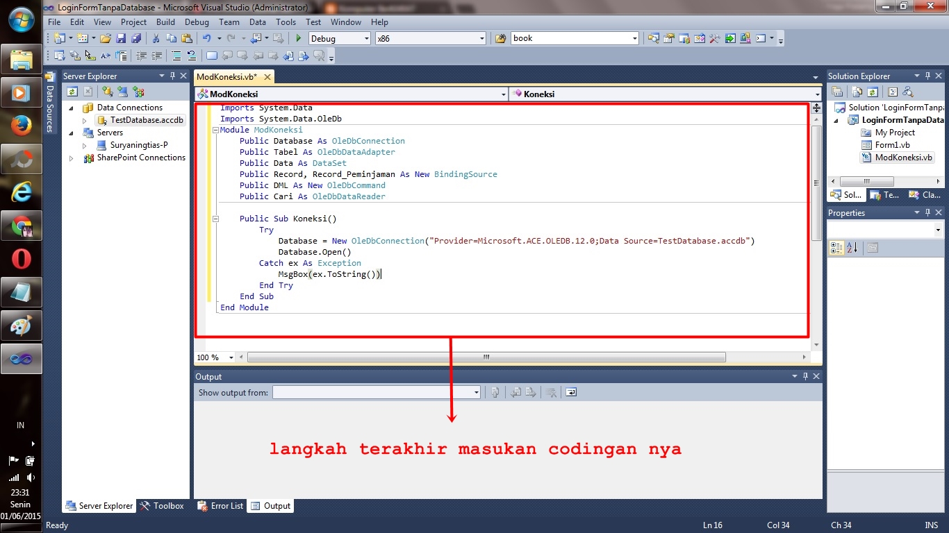 YPS CRYPT: Membuat Module Koneksi MS.Access di VB.NET