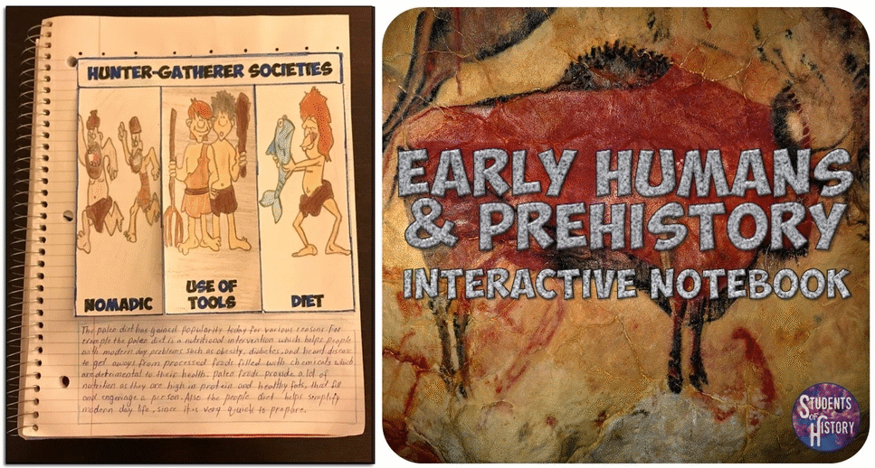 Students of History: Early Humans and Prehistory Interactive Notebook ...