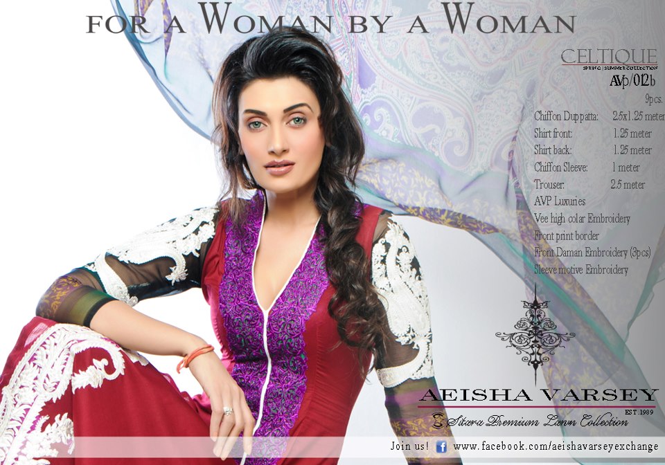 Aeisha Varsey Lawn | Aeisha Varsey Sitara Permium Summer Lawn ...