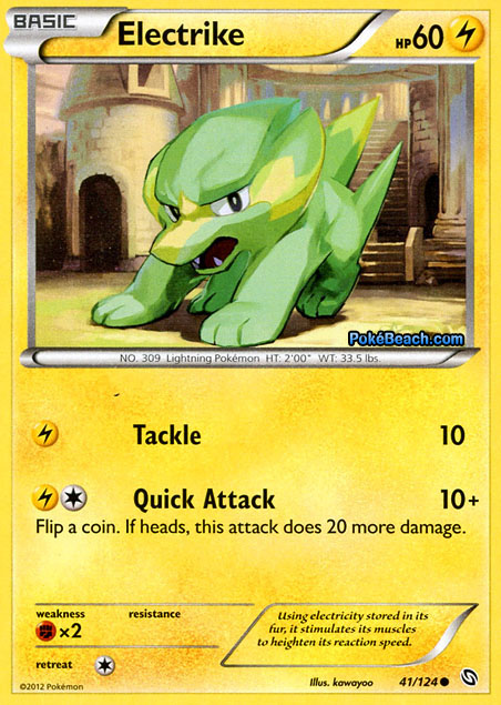 Electrike #41/124 -- Dragons Exalted Pokemon Card Review ...
