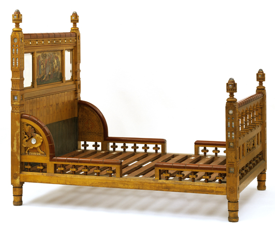 British Art: Bed, William Burges, England, 1879