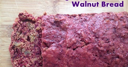 Olivia Cleans Green: Sweet Beet Walnut Bread Recipe [Vegan]
