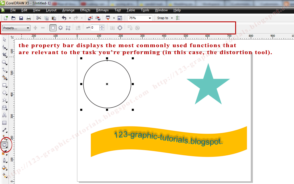 graphic-tutorials: CorelDRAW basics: the Property bar