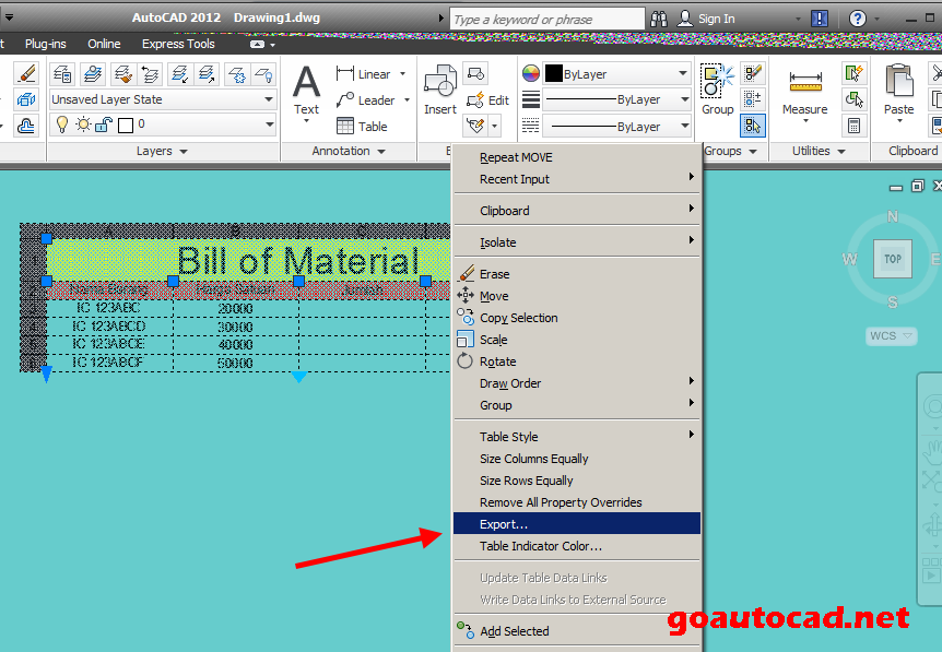 Post 19 : Membuat Bill of Material (BOM) di Autocad - Go Auto CAD