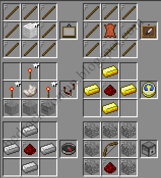 Todos los crafteos de Minecraft 1.10