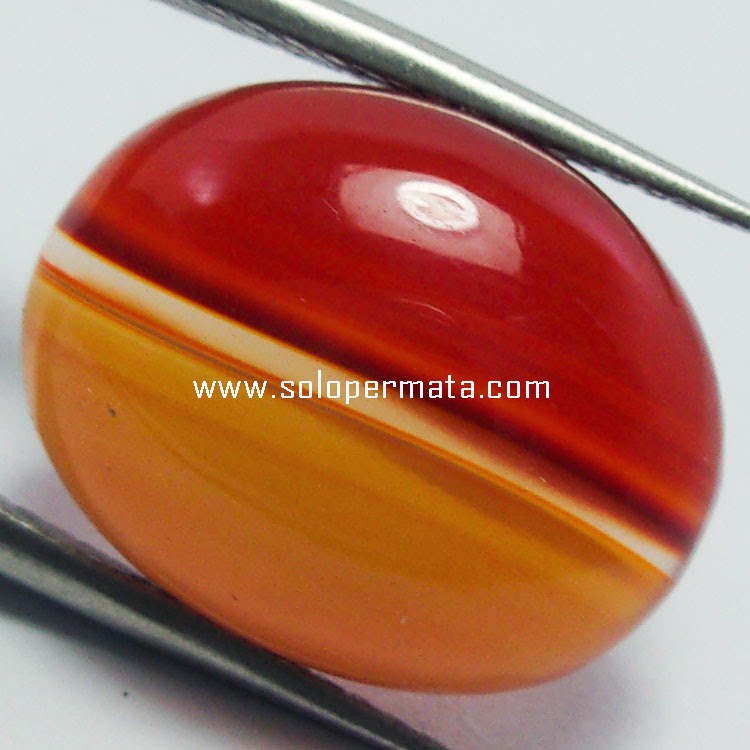 Batu Permata Akik Gambar (Merah Putih) - Sp 213 | Batu Permata Sapphire ...