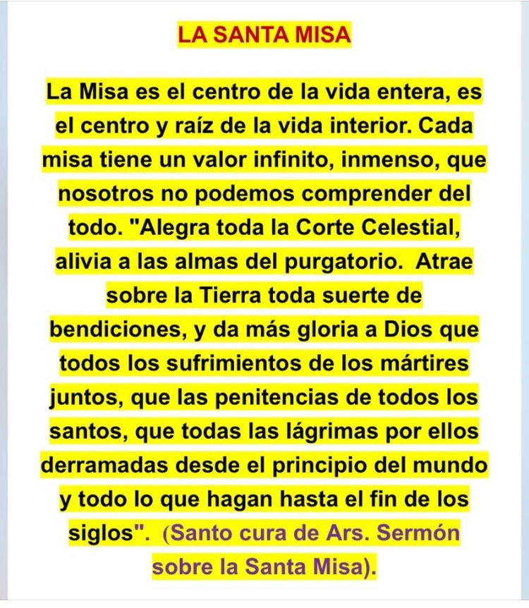 Reflexiones de Vida: La Santa Misa.