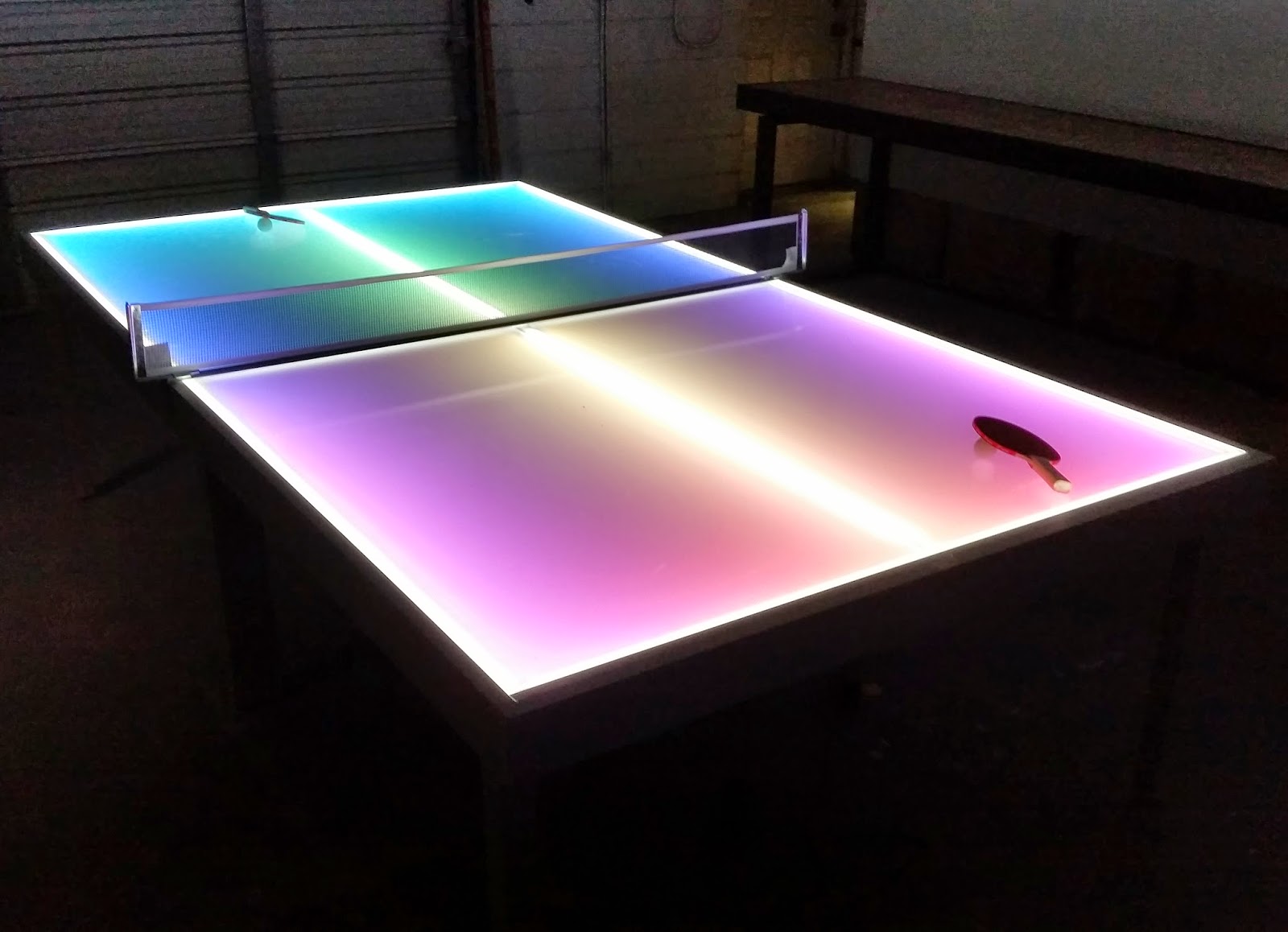 Barchefs Light Up Table Tennis Lighted Ping Pong Tables