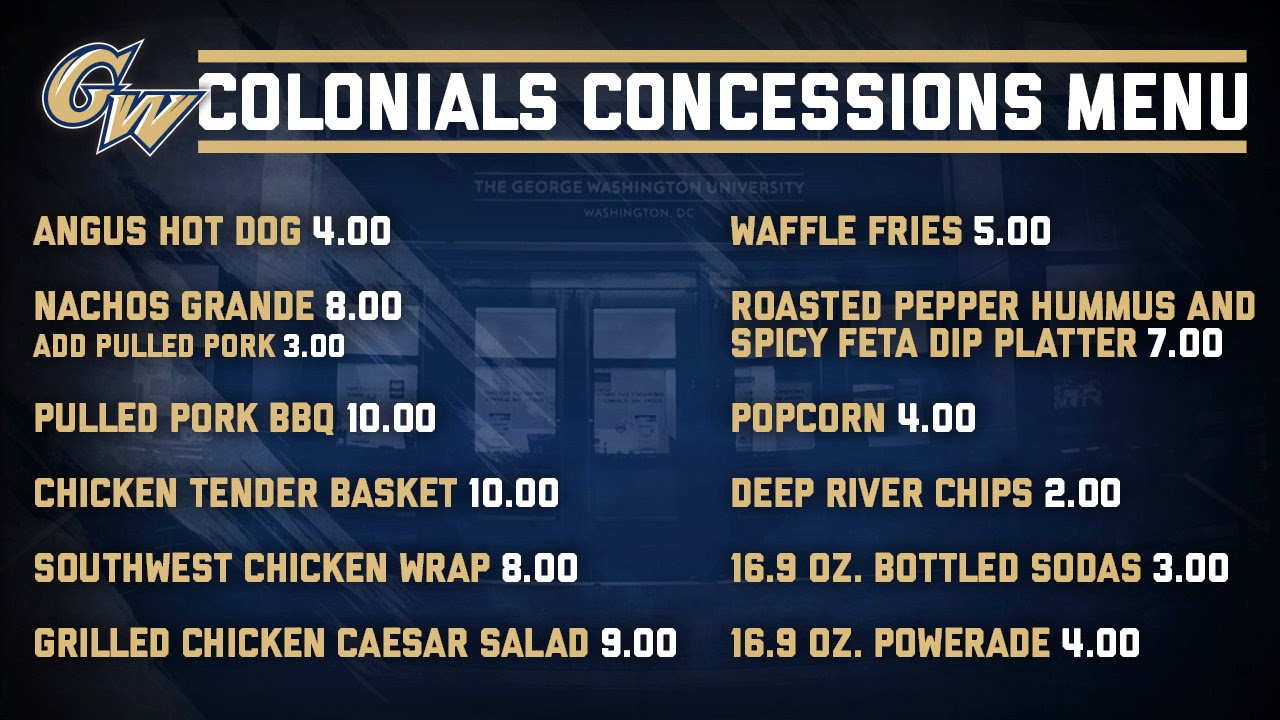 New Concessions for GW Basketball - DC Outlook