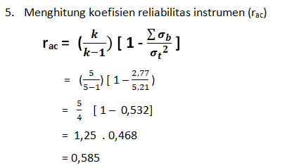 CATATAN KULIAH METODE PENELITIAN KUANTITATIF: UJI RELIABILITAS ...
