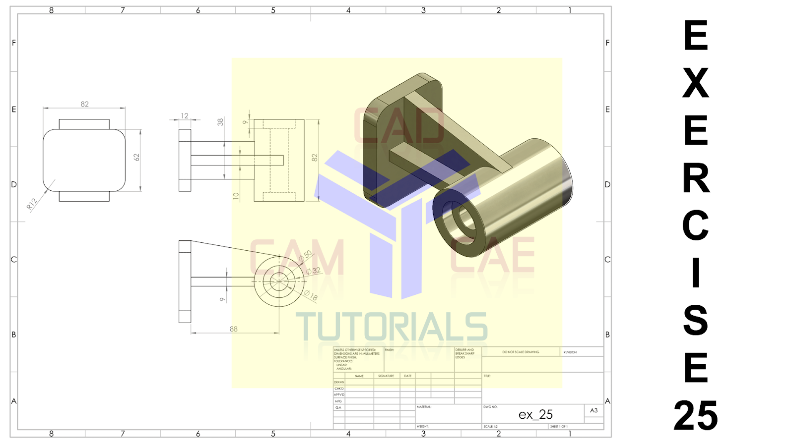 CAD CAM CAE TUTORIALS: 2D DRAWINGS || BEGINNER's TUTORIALS
