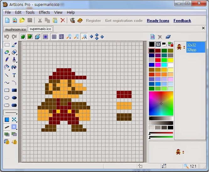 Studio 1902: Super Mario Bros - Mario & Luigi Dot(Size 32X32)