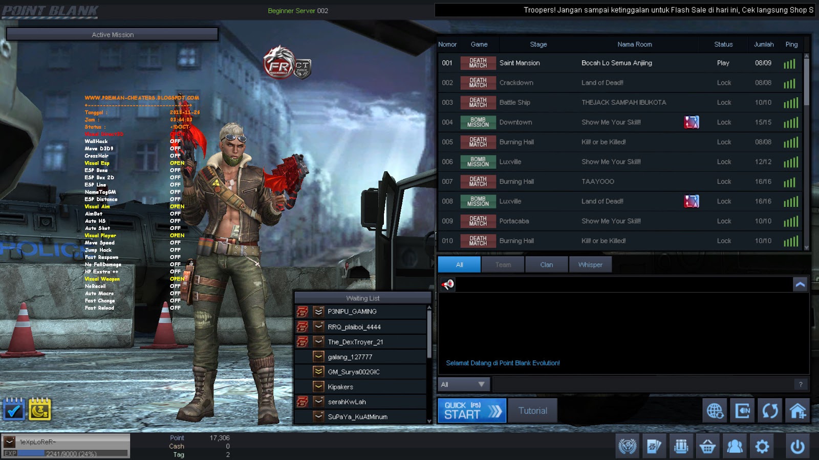 Cheat Point Blank Evolution VIP 21 Desember 2018 - Free Cheat VIP