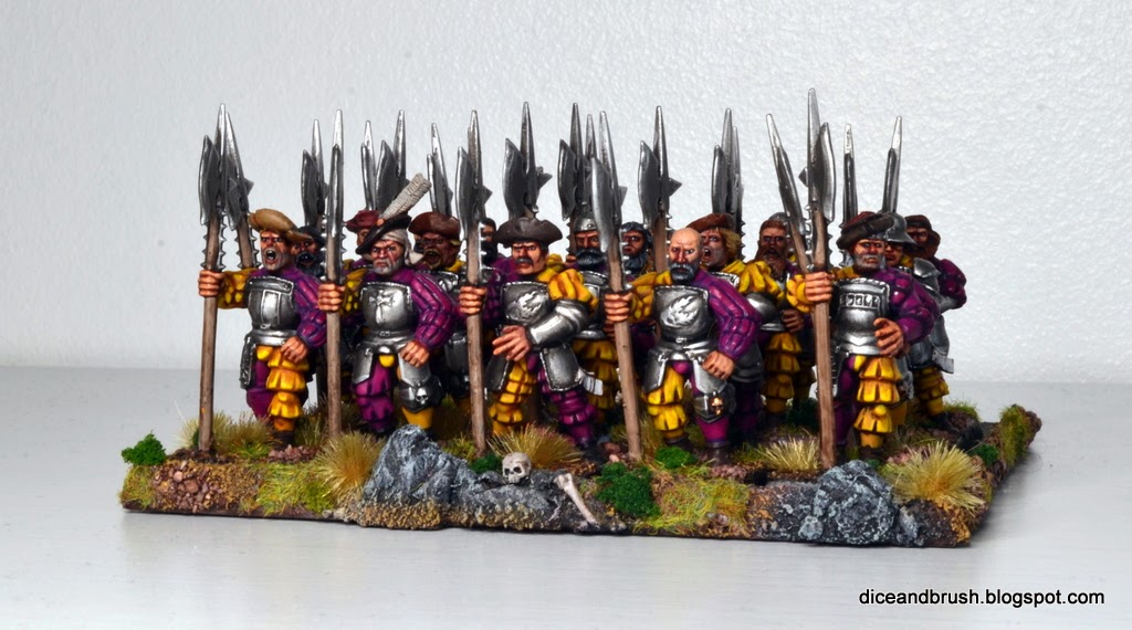 Dice and Brush: The Empire: Halberdiers Detachment finished