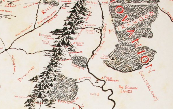 Here Dragons Abound: Lord of the Rings Map Style