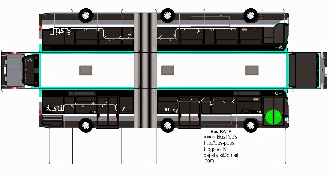 maquette papier: Bus RATP
