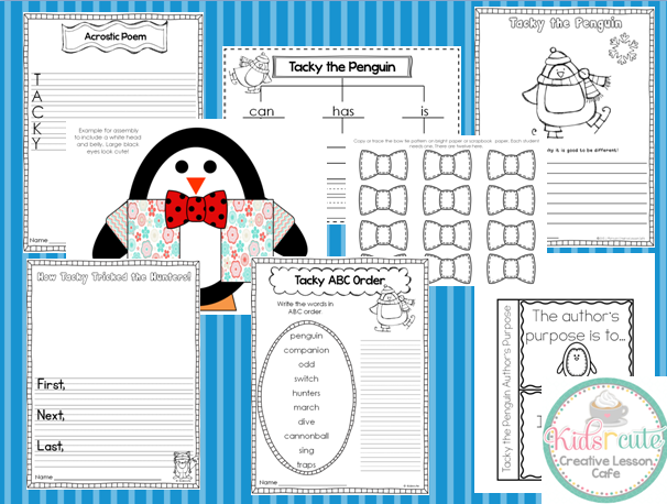 Creative Lesson Cafe: Tacky the Penguin Story Activities