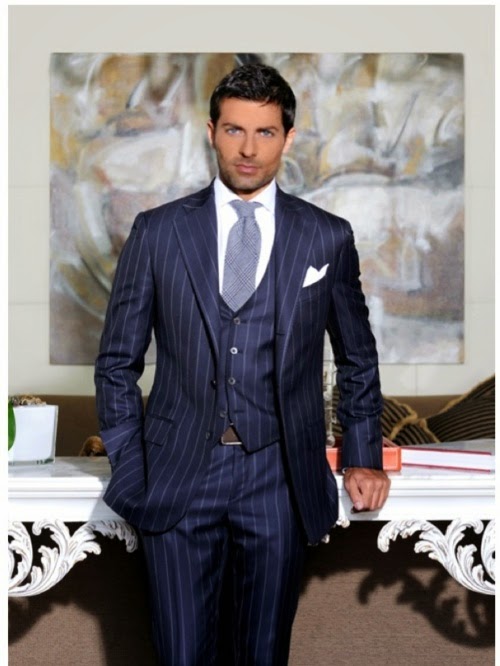 Terno Azul a Rayas - Elegantísimo