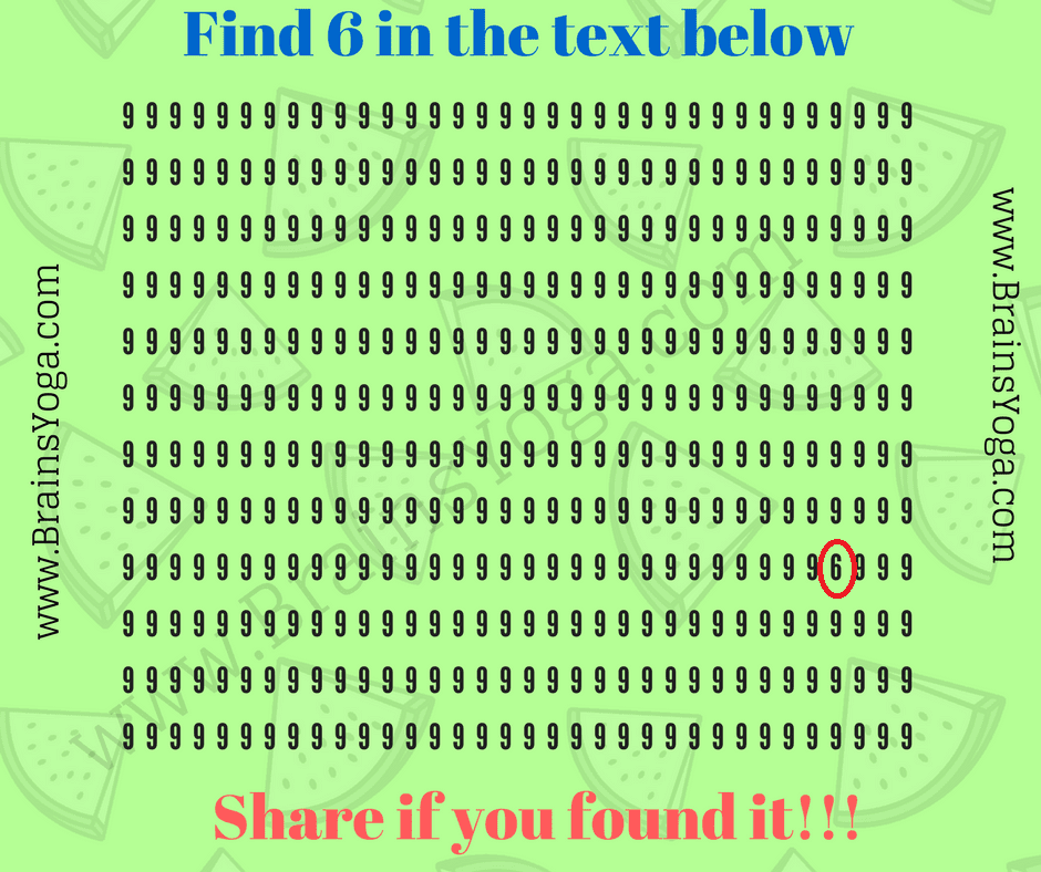 Non-Verbal Hidden Number Puzzle with Answer
