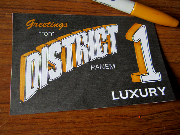 Shades Of Tangerine: Hunger Games Postcard (DIY)