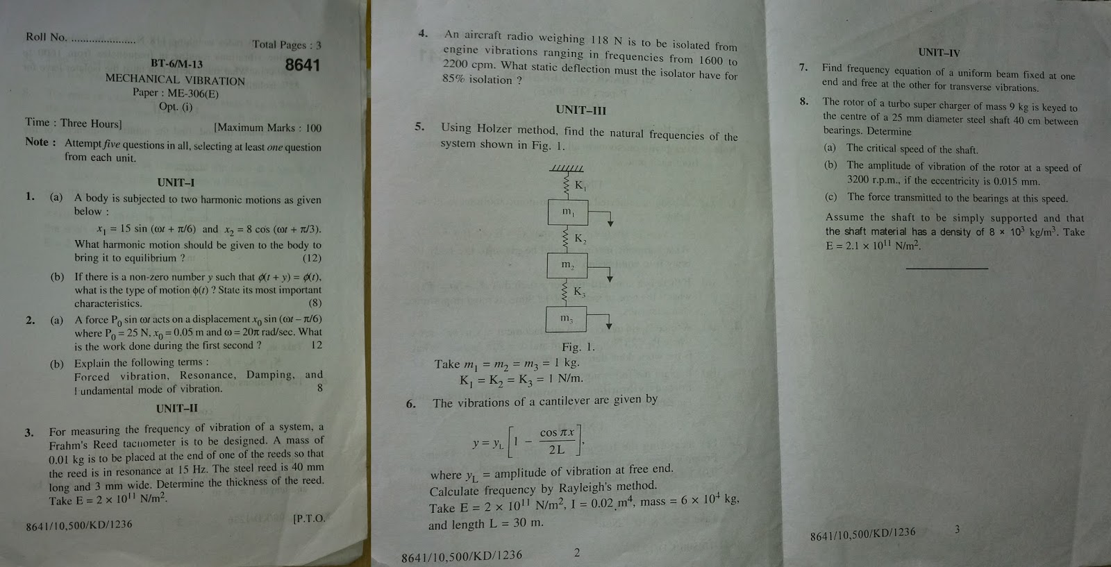 Mechanical Engineering Department: Previous Year Question Papers 6th ...