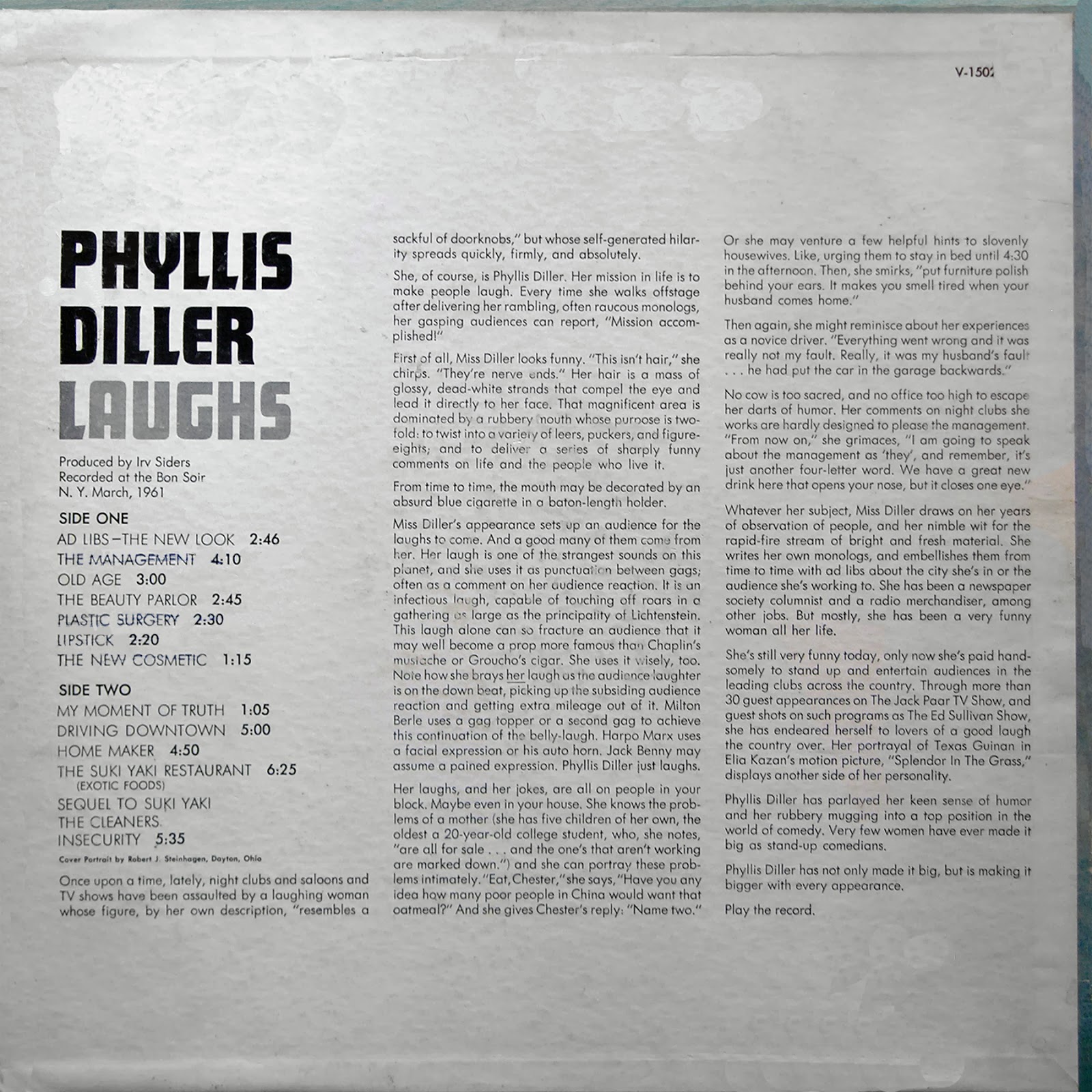 Vintage Stand-up Comedy: Phyllis Diller - Phyllis Diller Laughs 1961
