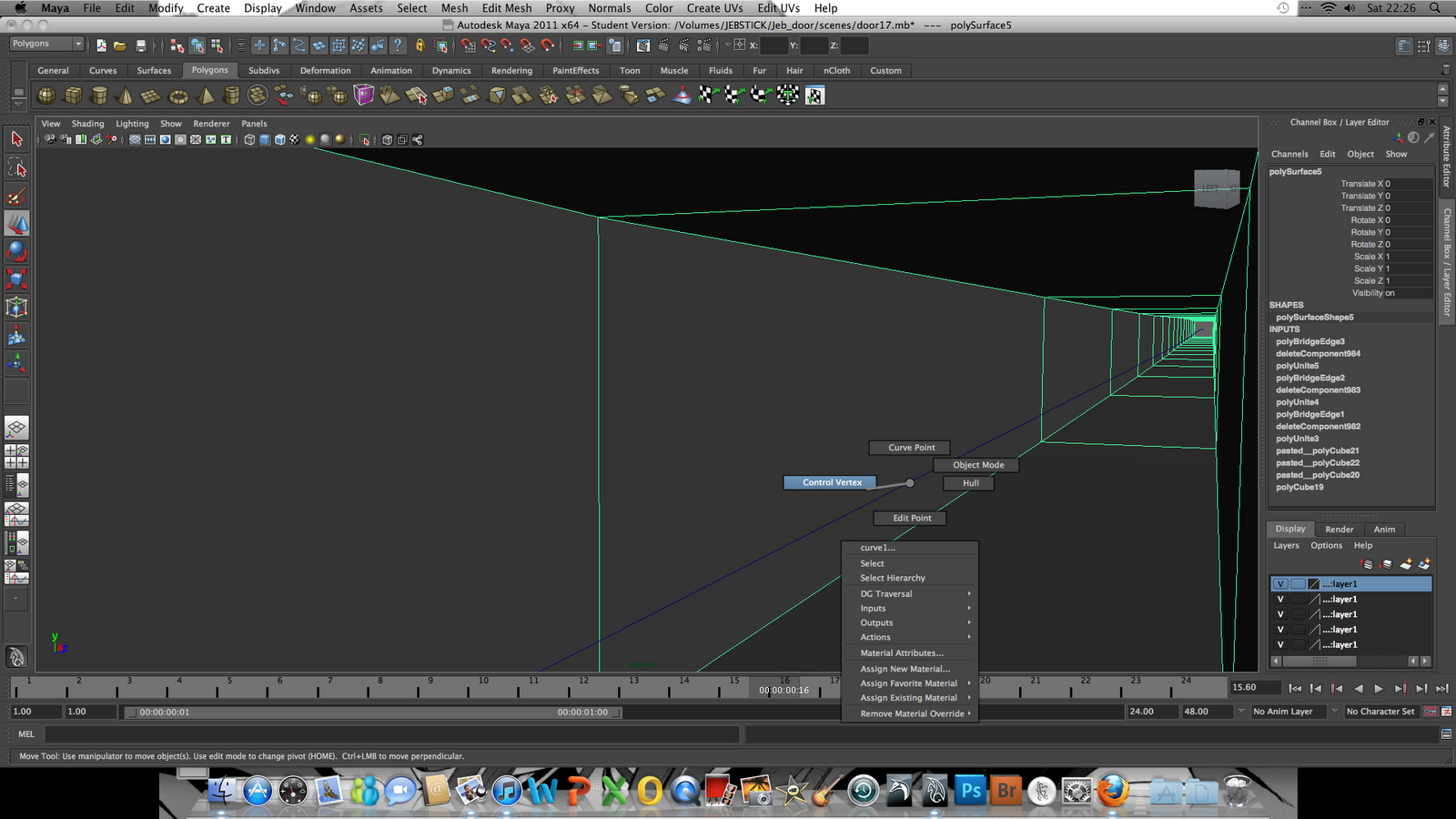 Digital Modelling: Door: Using Maya: How to make 'Rope'