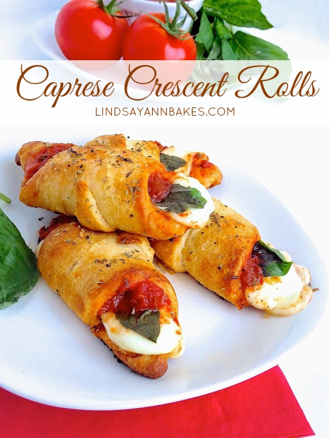 Caprese Crescent Rolls (with low fat option) - The Lindsay Ann