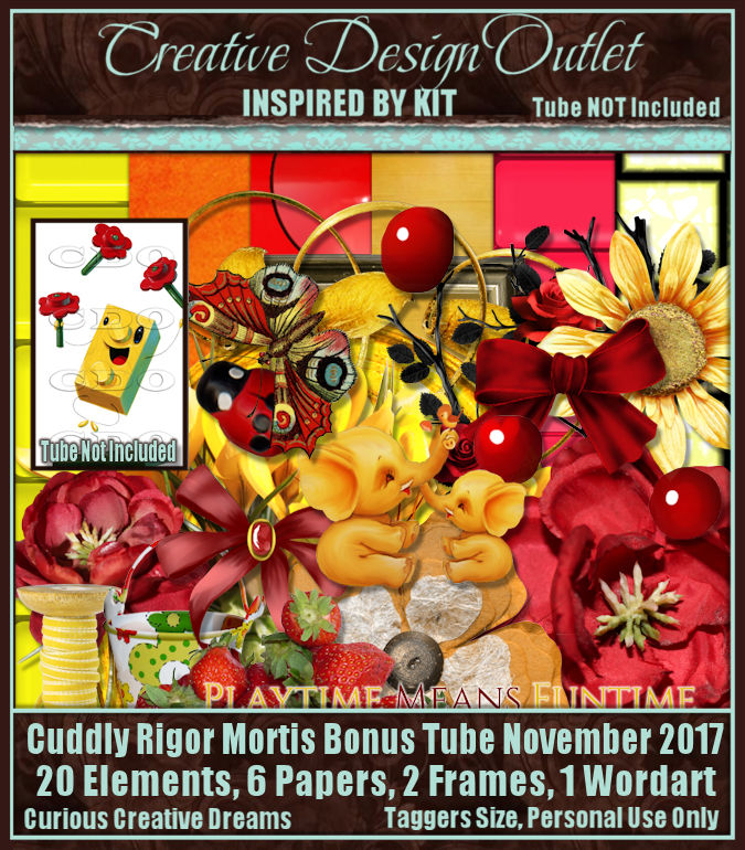 Amy Marie's Tag Creations: Cuddly Rigor Mortis Nov 2017 Kit
