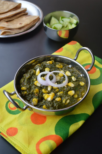 Palakkad Chamayal: Corn Palak Curry