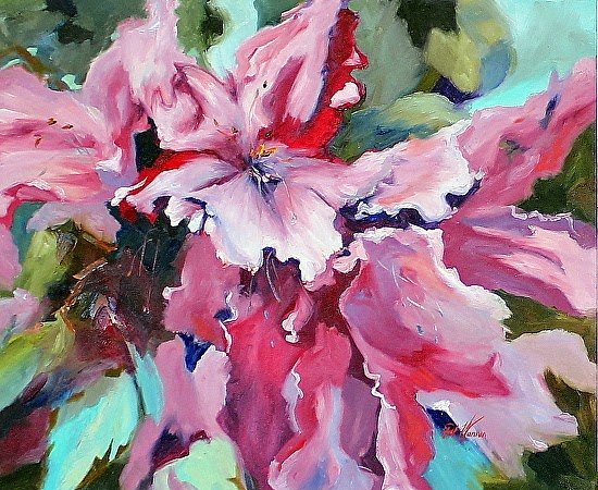 Pat Warren Fine Art: Floral Art Rose Painting,Flower Art "Azaleas" by ...