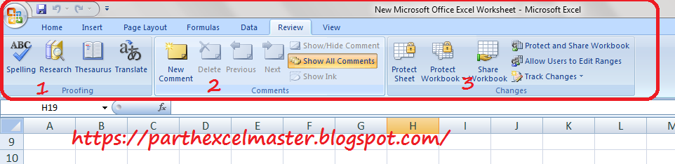 Parth Excel Master: Review Tab and its Usage in Excel