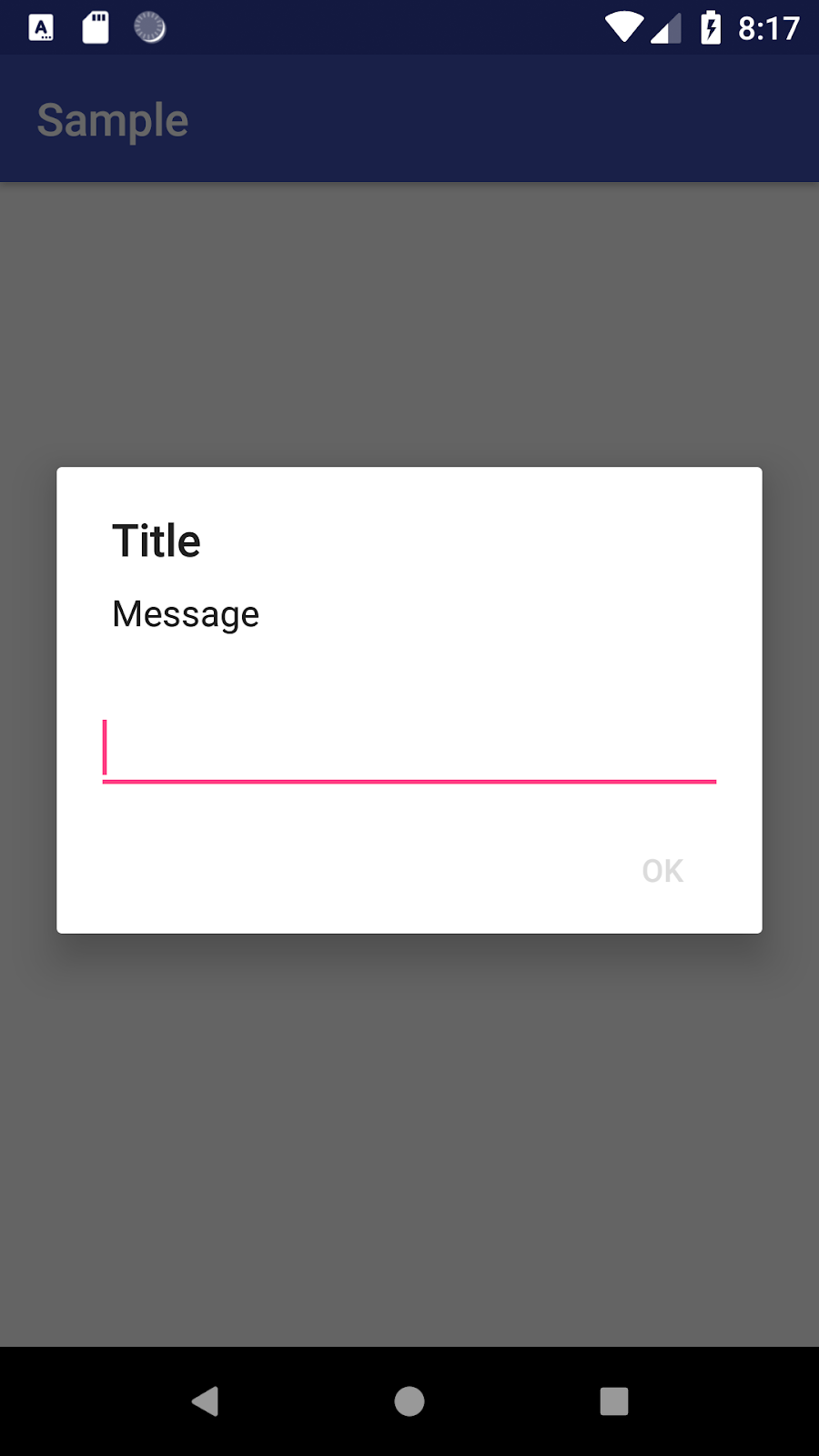 Yam の 雑記帳 Alertdialog の Button の有効無効を切り替える