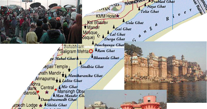 Kashi Varanasi Banaras: Ghats Map / Short / Detail / Link