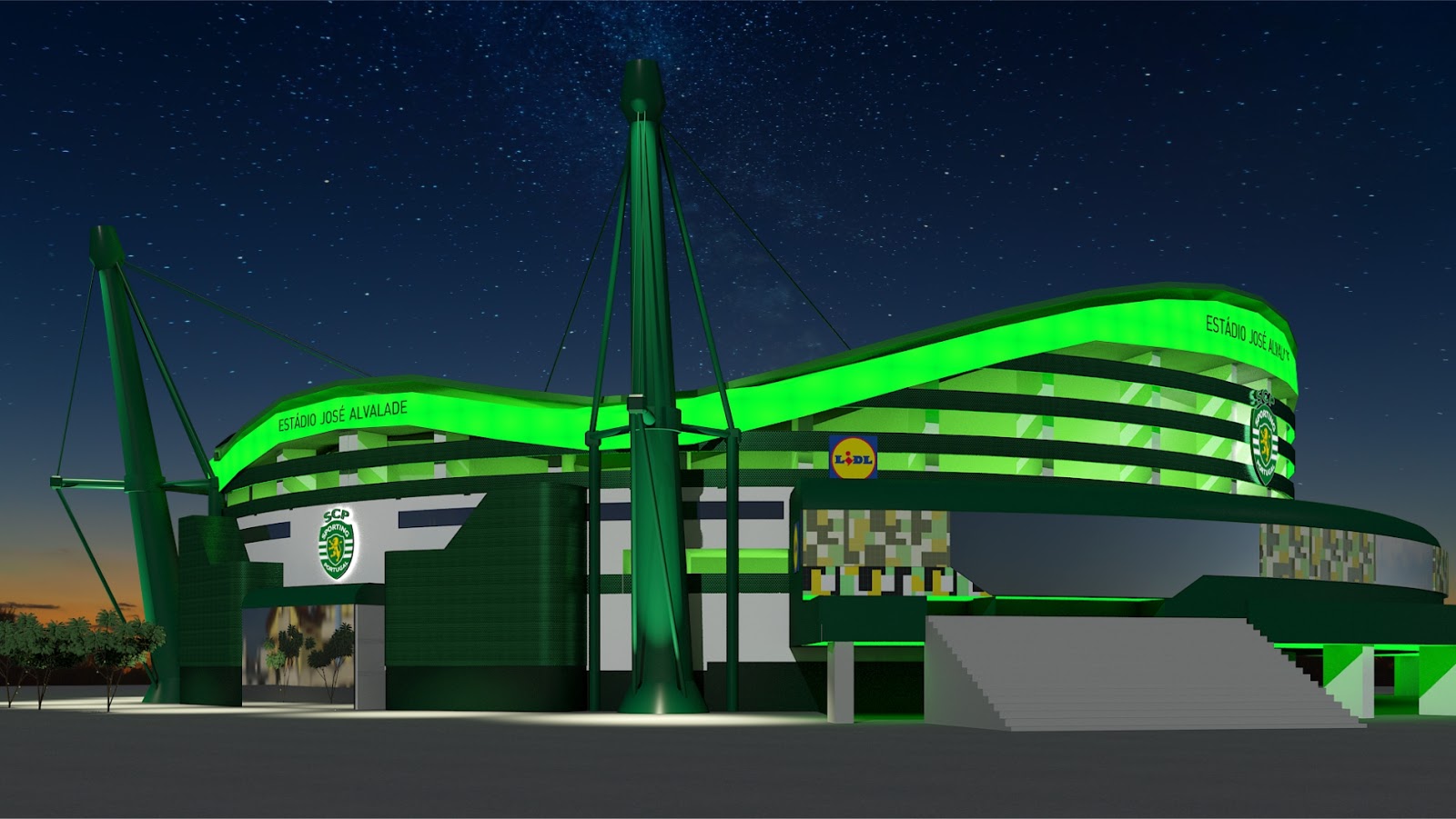 Novo estudo livre para remodelação exterior do Estádio José Alvalade