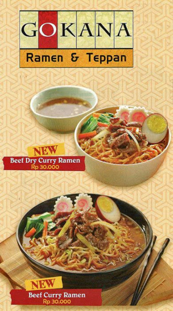 Harga Menu Gokana Ramen & Teppan Lengkap 2017