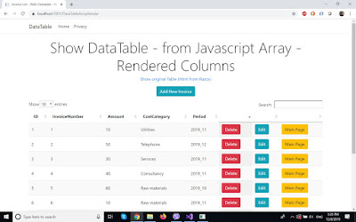 My Developer Journey: DataTable.js Tutorial for .Net Core Razor Pages Application - Part 2 ...