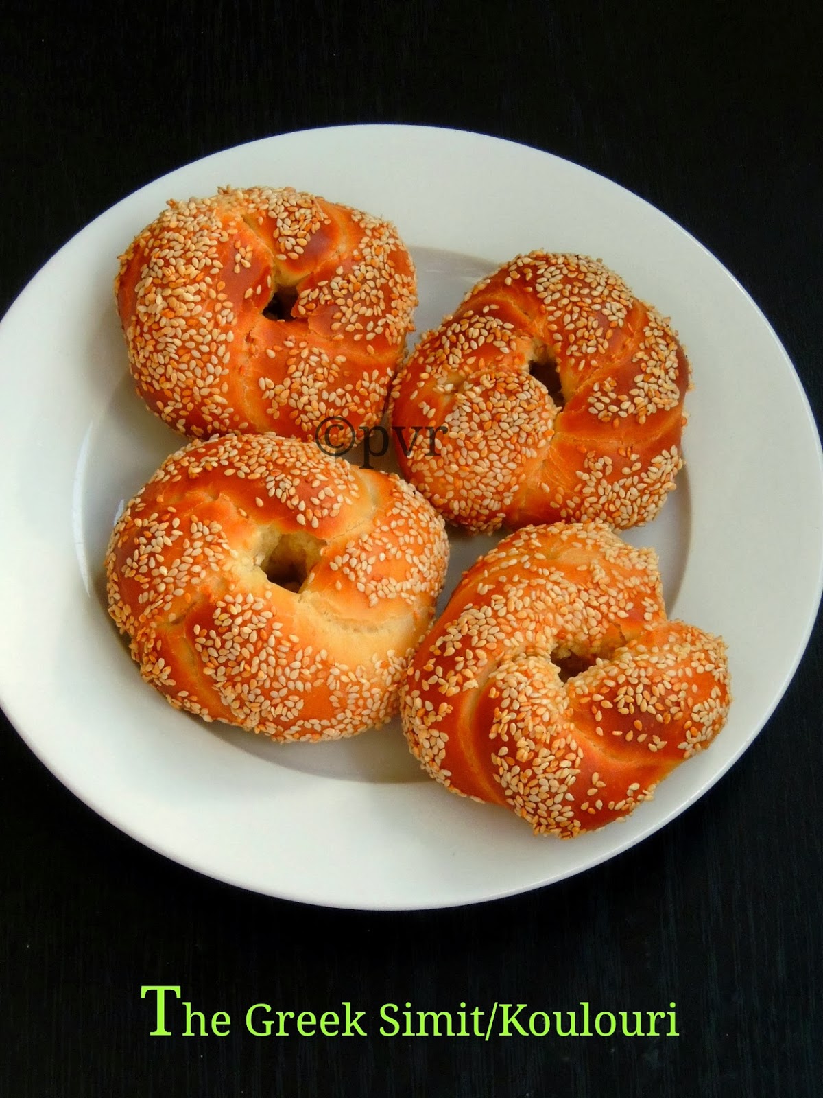 Priya's Versatile Recipes: Vegan Greek Simiti/Koulouri