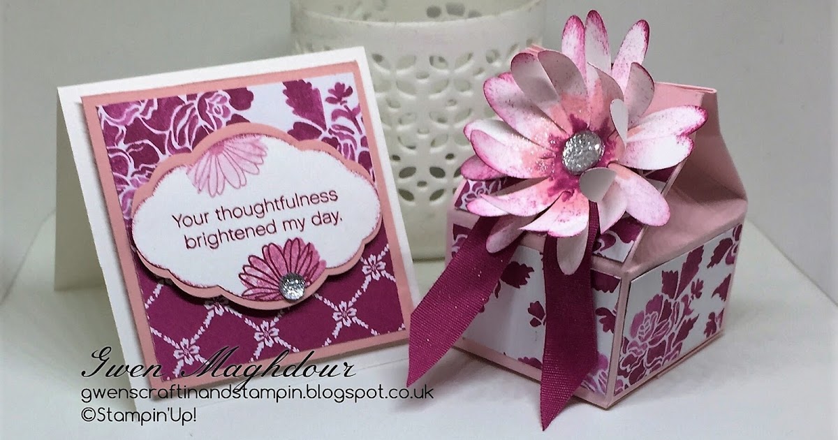 Gwen's Craftin and Stampin: Daisy Delight Gift Box with Matching card