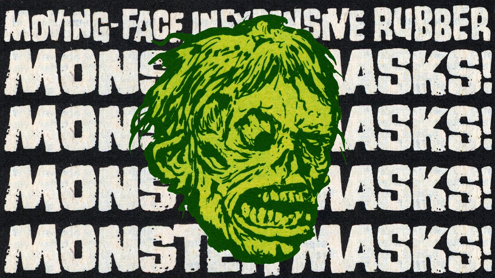 Neato Coolville: HALLOWEEN WALLPAPER: TOPSTONE MONSTER MASK ADS