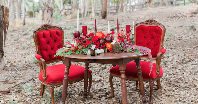 A Winter Elopement with Rich Red Tones + Gold | The Perfect Palette