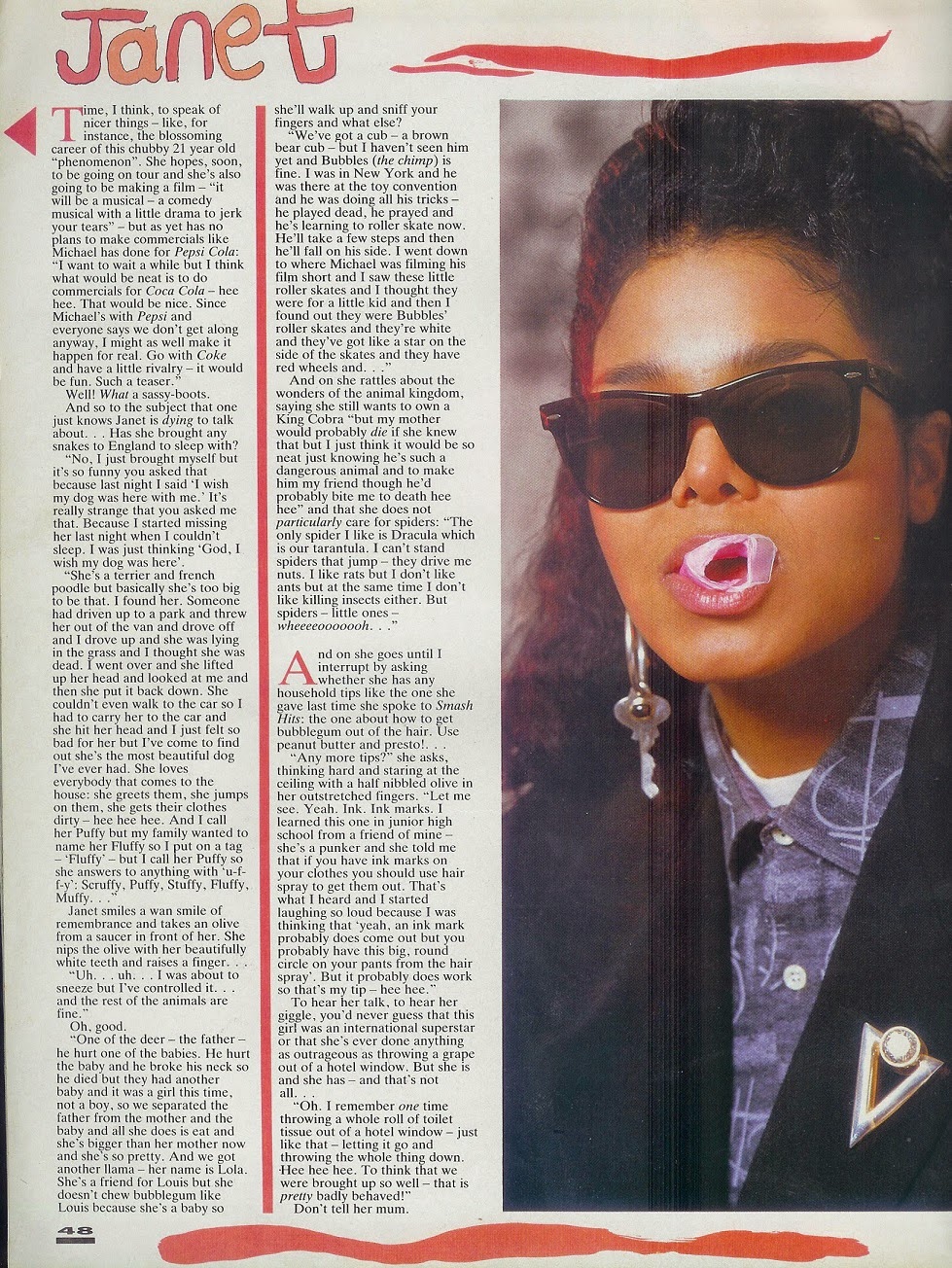 Top Of The Pop Culture 80s: Janet Jackson Smash Hits Article 1987