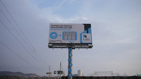 Memanfaatkan papan iklan besar untuk menghasilkan air bersih. - Boku no ...