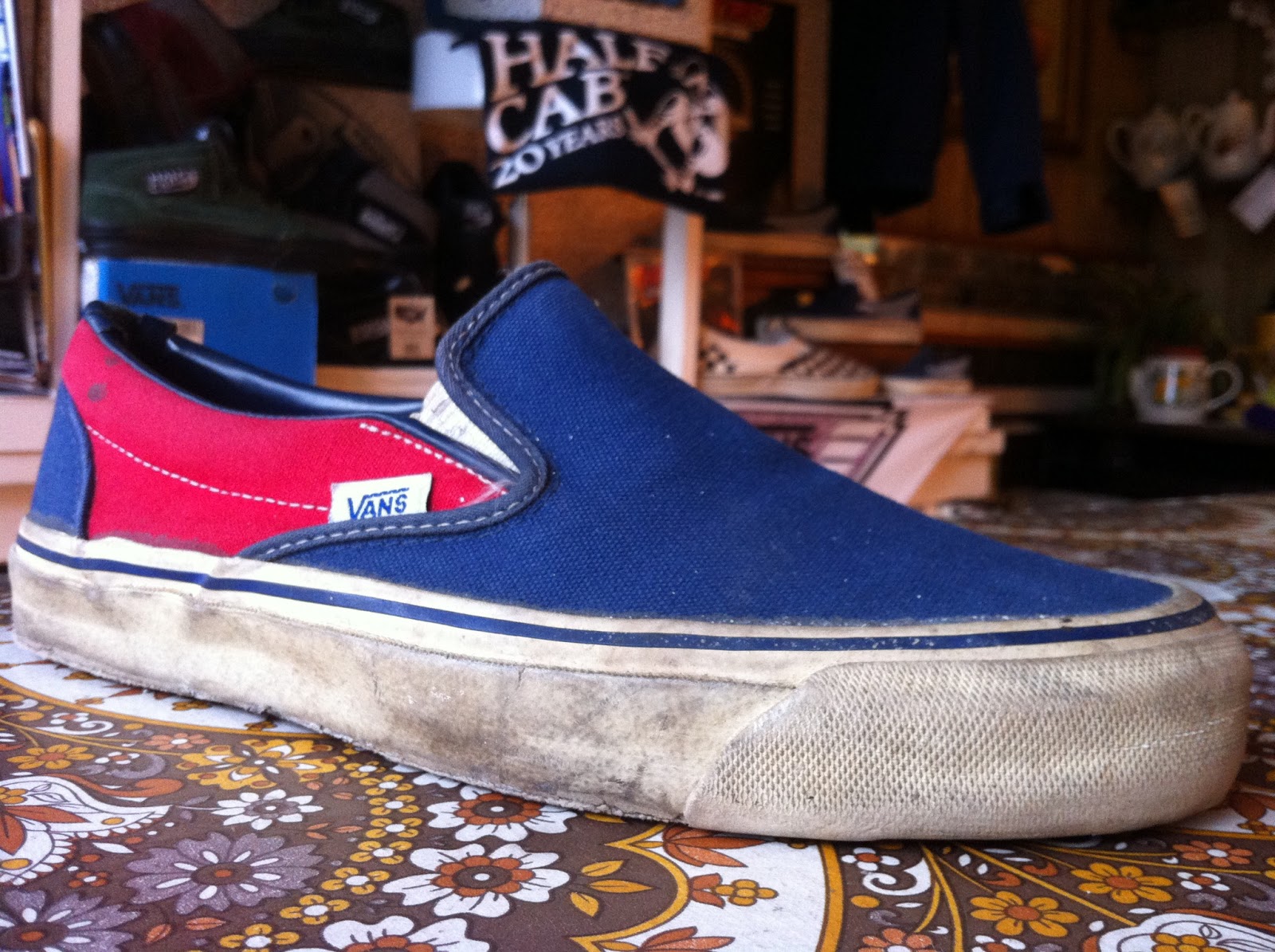 theothersideofthepillow: vintage VANS blue red blue DOGTOWN slip-on ...