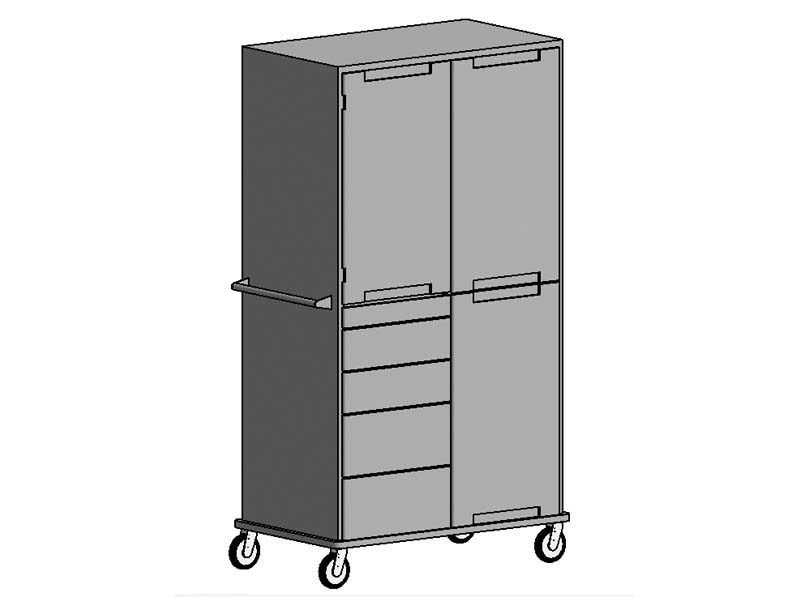 BIM HEALTHCARE REVIT FAMILIES : Supply Carts