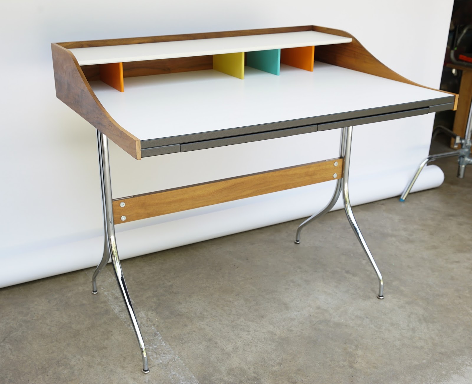 Brite Vintage: Herman Miller Nelson Swag Leg Desk Authentic Furniture w ...